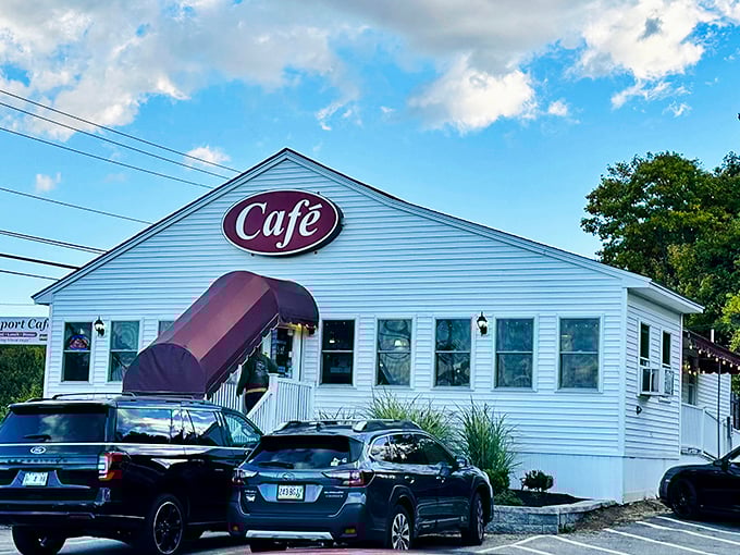 The unassuming white clapboard exterior of Freeport Cafe stands as a beacon for hungry travelers. Maine's culinary treasures often hide in plain sight.