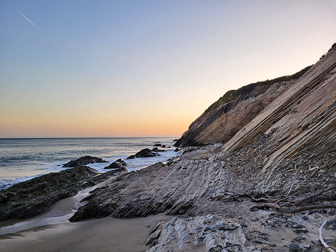 Those tilted rock layers aren't just showing off &ndash; they're geological poetry written across millions of years of Earth's drama.