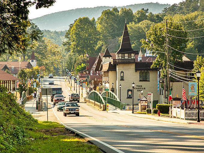 Helen's main street proves that Bavaria and Georgia make surprisingly excellent neighbors in the mountains.