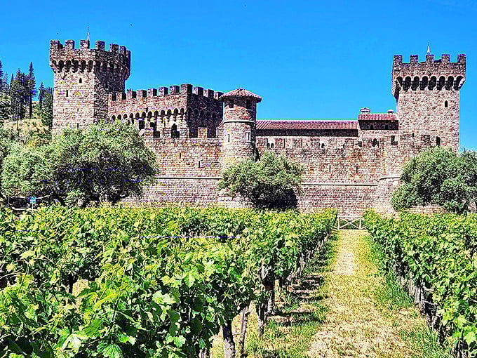 Stone towers rising from vineyards &ndash; because someone decided Napa needed its own Game of Thrones set.
