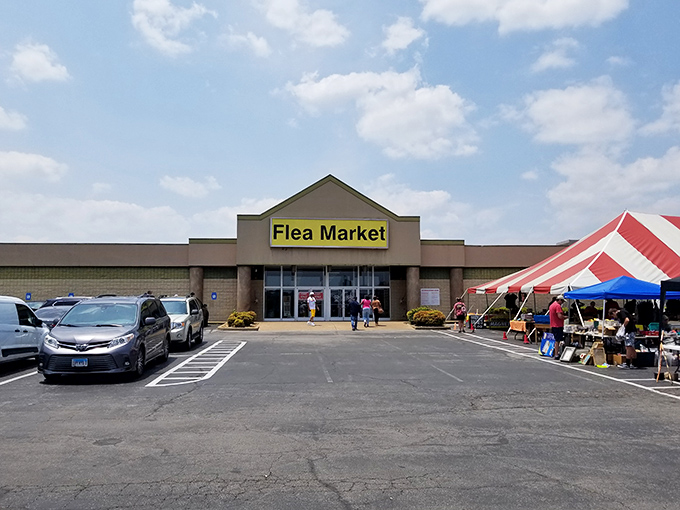 The gateway to treasure-hunting paradise. Under those Georgia skies, the I-75 Flea Market welcomes bargain seekers with aisles of finds and weekend adventures waiting inside.
