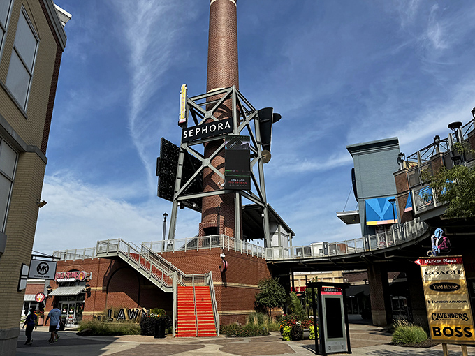 Not just a mall, but a retail ecosystem. The Sephora tower stands like a lighthouse, guiding shoppers to beauty treasures and wallet-lightening experiences.