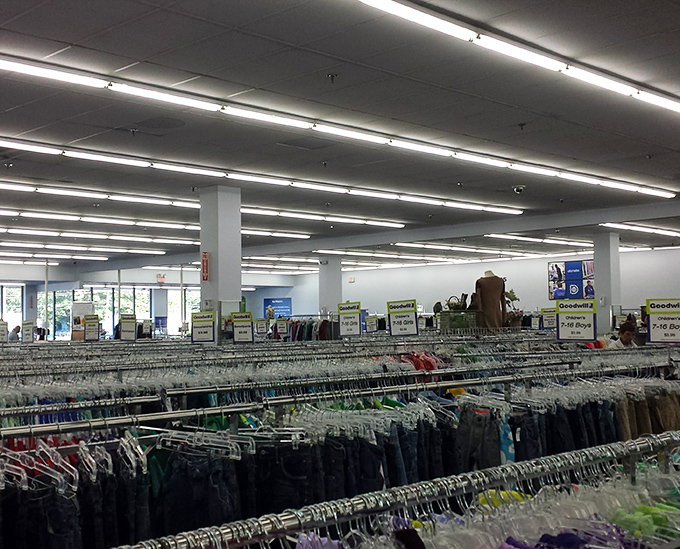 Endless racks of possibility stretch before you like a secondhand galaxy. Treasure hunting has never felt so organized&mdash;or so affordable.