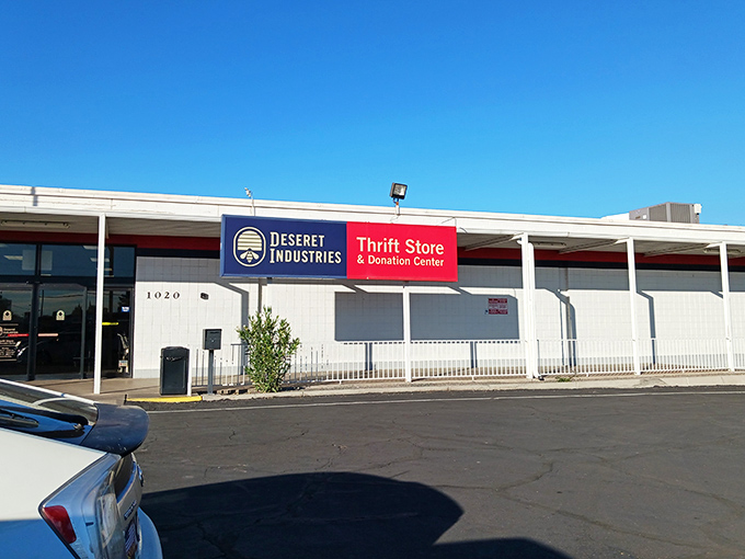 That distinctive red and blue sign beckons bargain hunters like a lighthouse guides ships to shore.