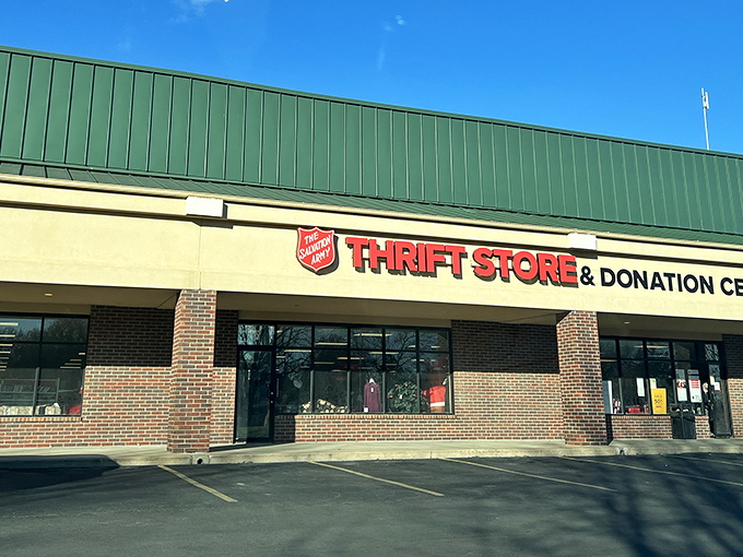 That "OPEN" sign might as well say "OPPORTUNITY" &ndash; behind those windows lies a wonderland where thirty dollars transforms into a cart full of possibilities.