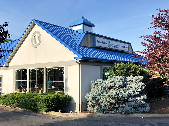 That iconic blue roof isn't just eye-catching&mdash;it's a beacon of burger hope for hungry travelers along Route 340 in Front Royal.