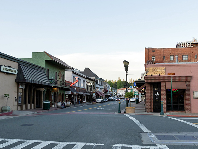 Main Street at dusk proves some towns age like fine wine &ndash; better with every passing decade.