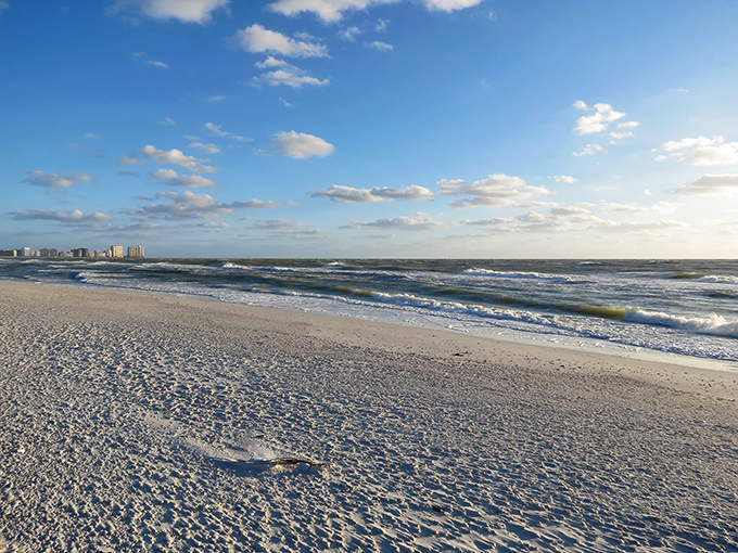 Where sky meets sand meets sea. Tigertail's pristine shoreline stretches into the distance, promising solitude and that perfect Florida Gulf Coast serenity.