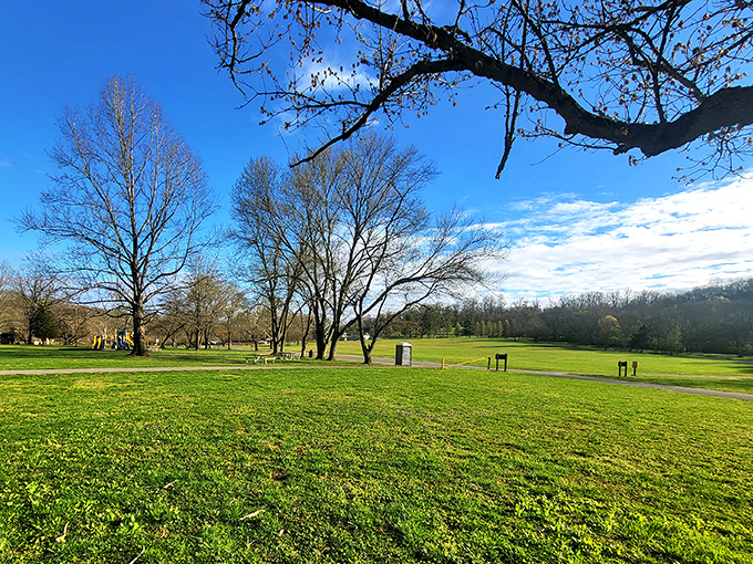 The open meadows of Fort Boonesborough invite you to breathe deeply and forget your inbox exists. Nature's version of a digital detox.