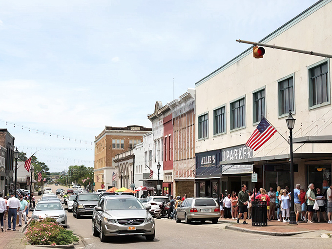 Downtown Laurel stretches out like a postcard from an era when Main Streets actually meant something to communities.