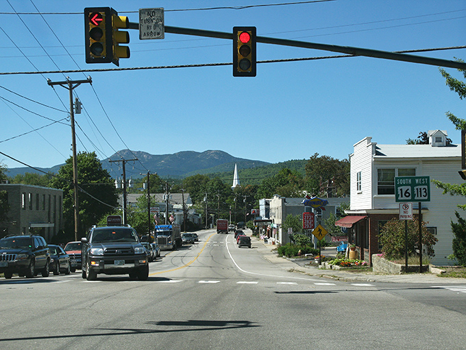 Main Street Conway welcomes you with mountain views that make even traffic lights seem charming. Small-town America with nature's grandeur as the ultimate backdrop.