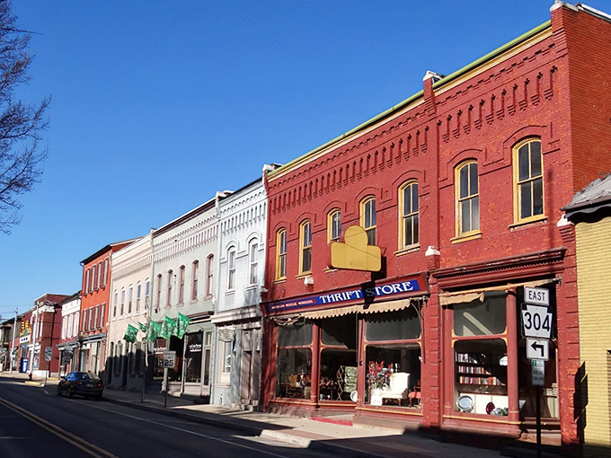 Market Street showcases Mifflinburg's timeless charm with its historic brick buildings, vintage storefronts, and those classic traffic lights that seem to say, "Slow down, enjoy the view."