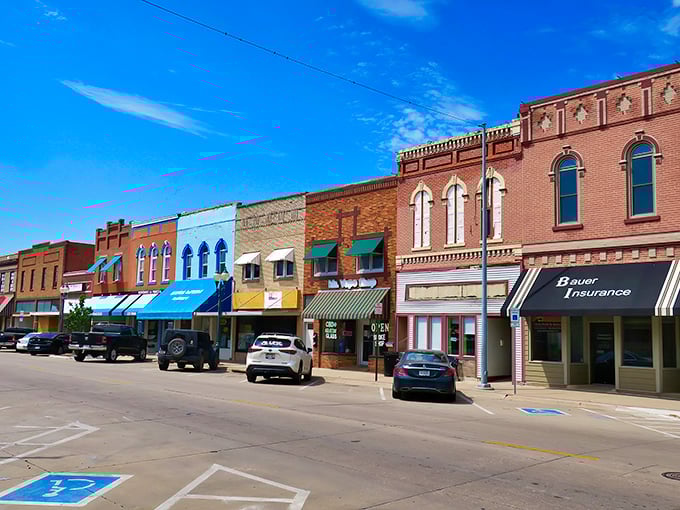 Crete's historic downtown looks like a movie set where Jimmy Stewart might stroll by any minute, those brick facades holding a century of heartland stories.