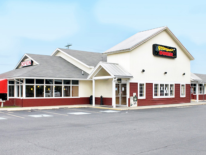 The red and white exterior of Stargate Diner stands like a beacon of breakfast hope on Seaford's landscape. No spaceships required for this journey to deliciousness.