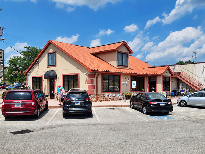 That distinctive orange roof isn't just architectural flair&mdash;it's a beacon guiding hungry travelers to comfort food paradise.