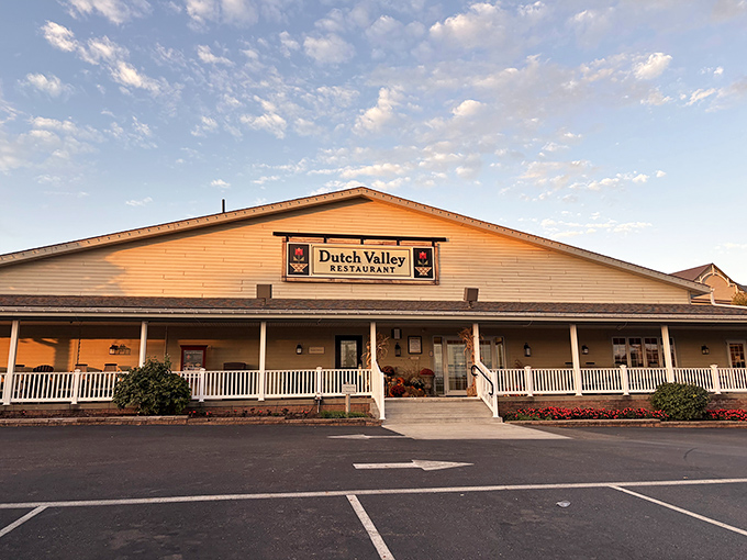 The welcoming facade of Dutch Valley Restaurant beckons like a country home where calories don't count and comfort is always on the menu.