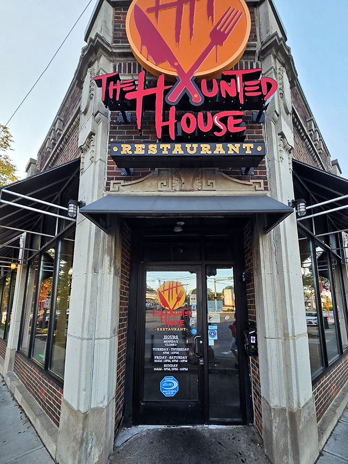 The neon sign beckons like a horror movie's opening scene&mdash;but instead of running away, you'll find yourself hurrying toward this deliciously spooky Cleveland Heights destination.