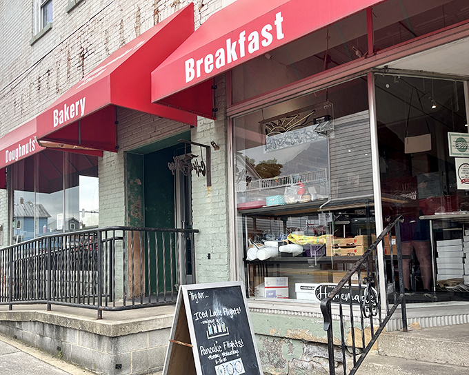 The bright red awnings of Mamie's beckon like a culinary lighthouse on Martinsburg's main street. Small-town charm with big-time flavor potential.