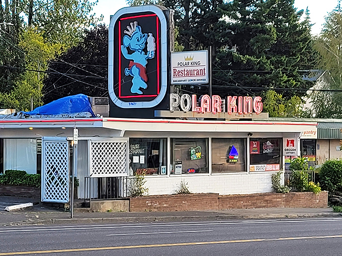 The blue boxing bear welcomes you to Polar King, where nostalgia isn't manufactured&mdash;it's earned through decades of serving comfort food that actually comforts.