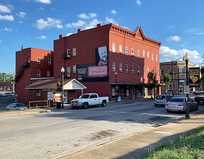 A historic red brick building that houses Harold's Restaurant stands as a landmark in Gaffney, where food traditions are preserved one plate at a time.
