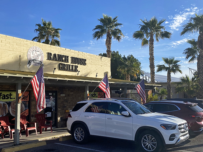 Palm trees and American flags welcome you to this unassuming treasure, where culinary magic happens behind that modest beige fa&ccedil;ade.