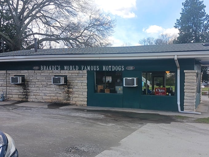 The unassuming green exterior of Brandi's might not scream "culinary destination," but locals know better. Food paradise often comes in humble packages.