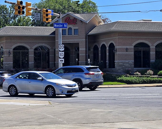 Joe's elegant brick exterior on Wooster Road stands as a beacon for hungry Clevelanders, promising delicious delights within those arched windows.