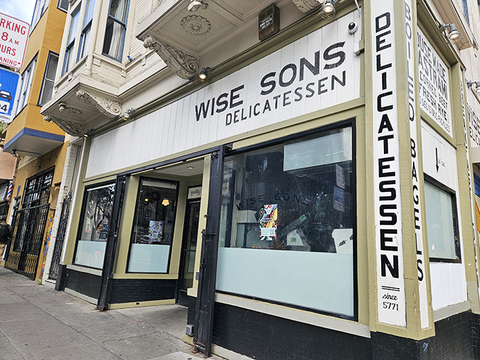 Sunshine bathes the classic delicatessen fa&ccedil;ade, where hungry San Franciscans line up for their bagel fix. Some traditions are worth preserving, especially when they taste this good.