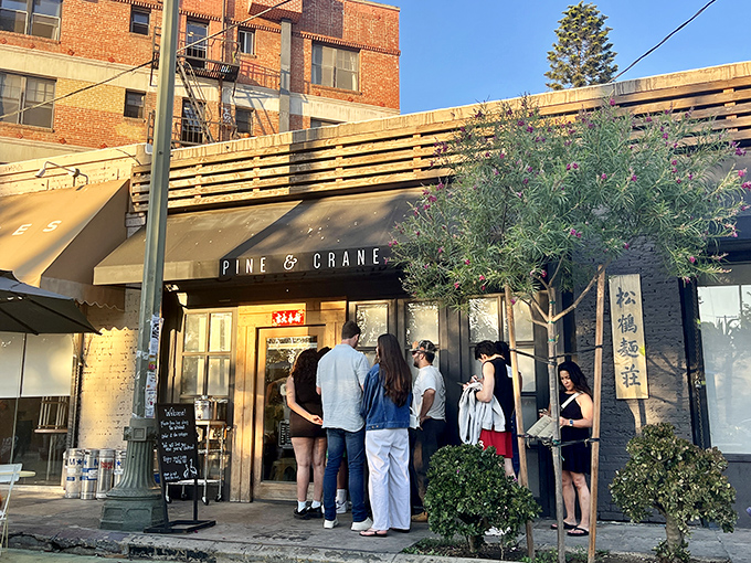 The line outside Pine & Crane speaks volumes &ndash; when locals willingly queue in LA heat, you know the noodles inside are worth the wait.
