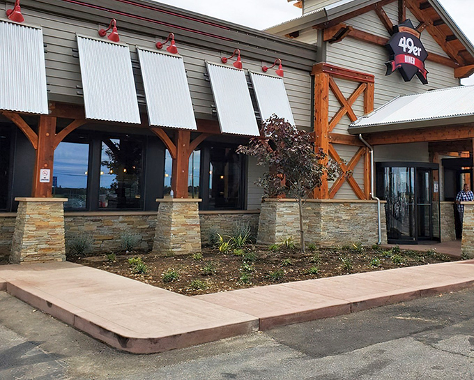 The 49er Diner's rustic exterior promises gold rush-worthy comfort food without the need for a pickaxe or pan.