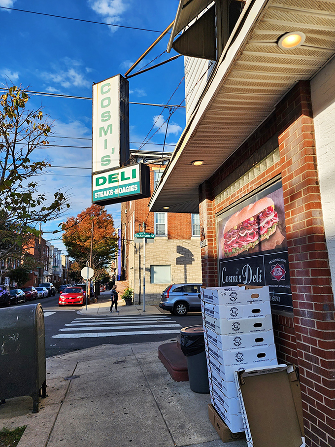 The unassuming corner spot that's launched a thousand food pilgrimages. Cosmi's modest exterior hides sandwich greatness within those white-sided walls.