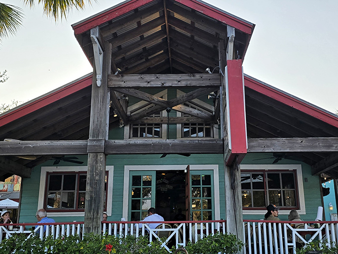 That welcoming porch practically whispers, "Sit here, watch the world go by, and let us bring you something that swam this morning." Pure St. Pete charm.