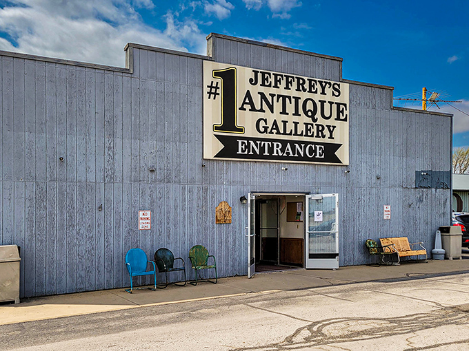 The unassuming exterior of Jeffrey's Antique Gallery belies the wonderland of treasures waiting inside. Like finding a portal to the past in rural Ohio.