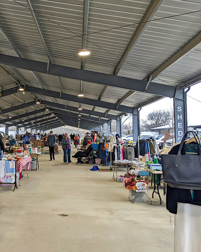 The covered walkways of Nashville Flea Market stretch like treasure-filled tunnels, where one person's castoffs become another's prized discoveries.