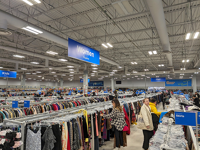 Blue skies and puffy clouds hover above this thrifter's paradise, where Maryland bargain hunters flock for their next great find.