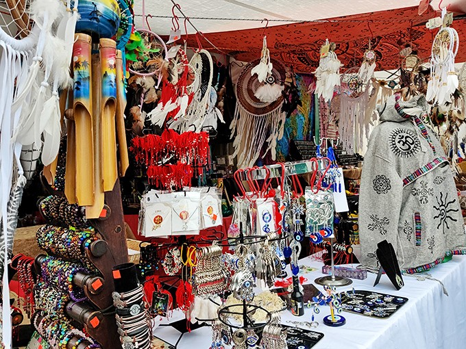 When dreamcatchers and handcrafted treasures create a canopy of color, you know you've found the good stuff.
