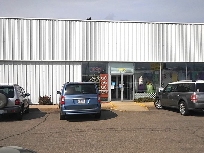 The unassuming exterior of Legacy Thrift belies the wonderland of treasures within. Like a book with a plain cover hiding an epic story.