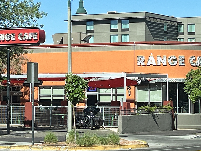 The unmistakable orange glow of Range Cafe's exterior isn't just a building&mdash;it's a beacon of breakfast hope for hungry Albuquerque locals.