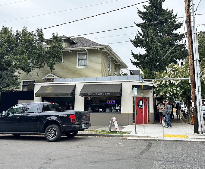 Sometimes the best treasures hide behind the most unassuming facades, like this neighborhood gem.