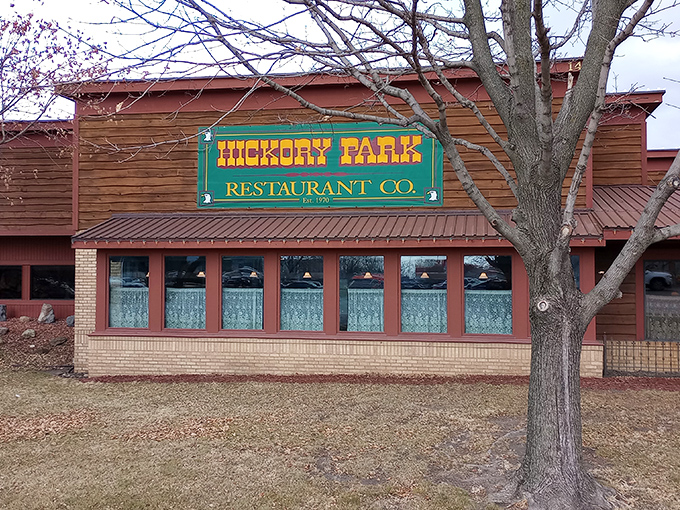 The rustic brick-and-wood exterior of Hickory Park stands proudly in Ames&mdash;a legendary barbecue haven that&rsquo;s satisfied generations of hungry travelers.