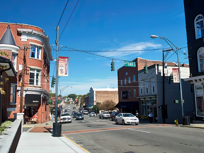 Main Street Mount Airy invites you to slow down and breathe. Classic brick buildings frame a downtown where your wallet doesn't need therapy after shopping.