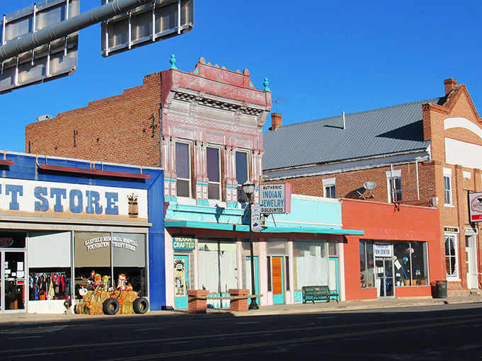 Colorful brick buildings line Panguitch's Main Street, where time seems to move at the perfect pace—just slow enough to notice life's details.