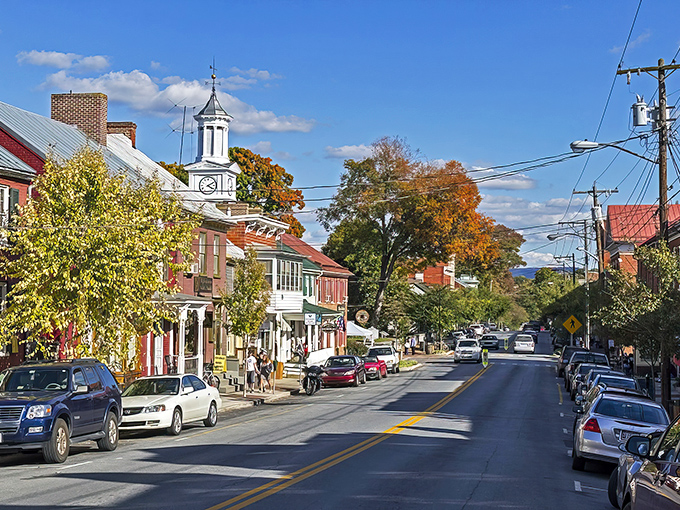 Autumn in Shepherdstown feels like stepping into a Norman Rockwell painting where history and small-town charm collide under impossibly blue skies.