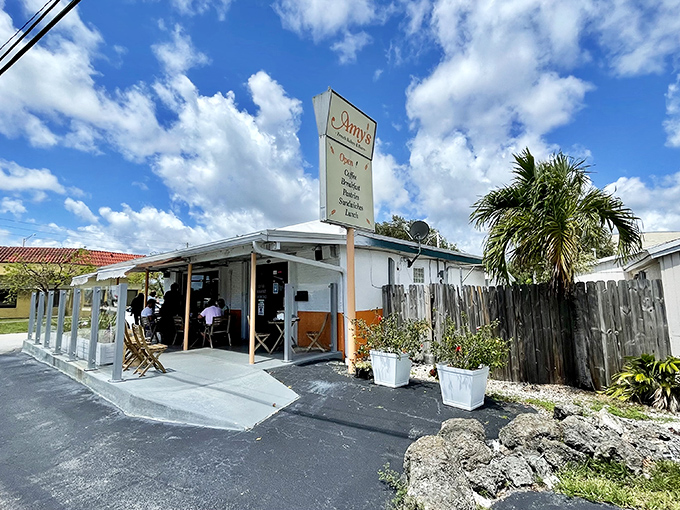 The unassuming exterior of Amy's French Bakery & Bistro proves that culinary treasures often hide in plain sight, inviting you to discover the vibrant flavors waiting inside.