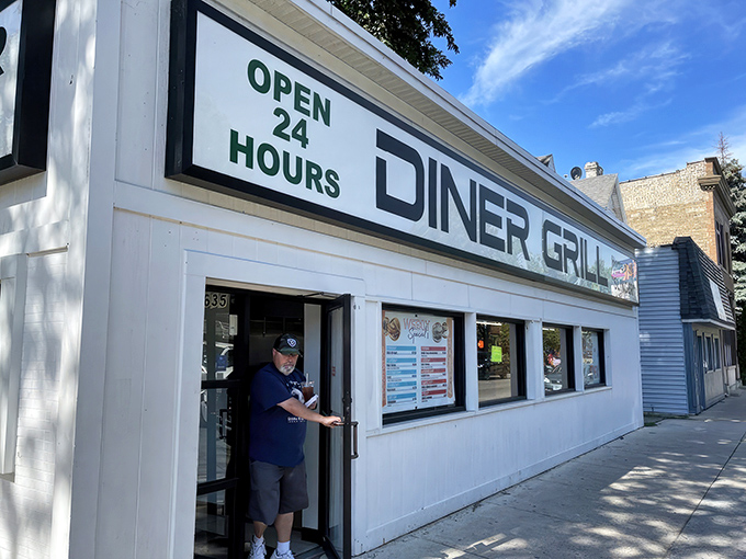 That "OPEN 24 HOURS" sign isn't just information&mdash;it's a beacon of hope when your stomach's rumbling at 3 AM.