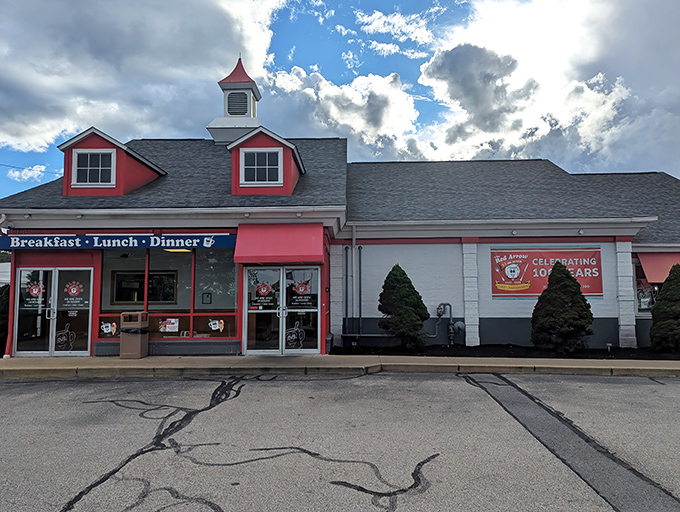 The iconic Red Arrow Diner in Nashua stands proud with its distinctive red exterior and charming cupola&mdash;a beacon of comfort food that's been satisfying hungry New Hampshirites for generations.