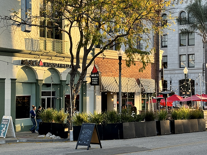 The mint-green fa&ccedil;ade of MidiCi stands like a culinary lighthouse on Ventura's downtown strip, beckoning hungry travelers with promises of wood-fired perfection.