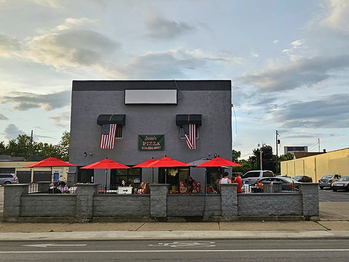 As dusk settles, those red umbrellas beckon like beacons of hope to the hungry. The patio at Josie's is where summer memories are made.