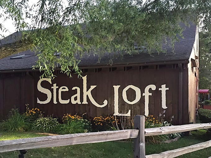 That rustic wood-paneled exterior practically whispers "great steak inside" &ndash; and it's not lying to you.