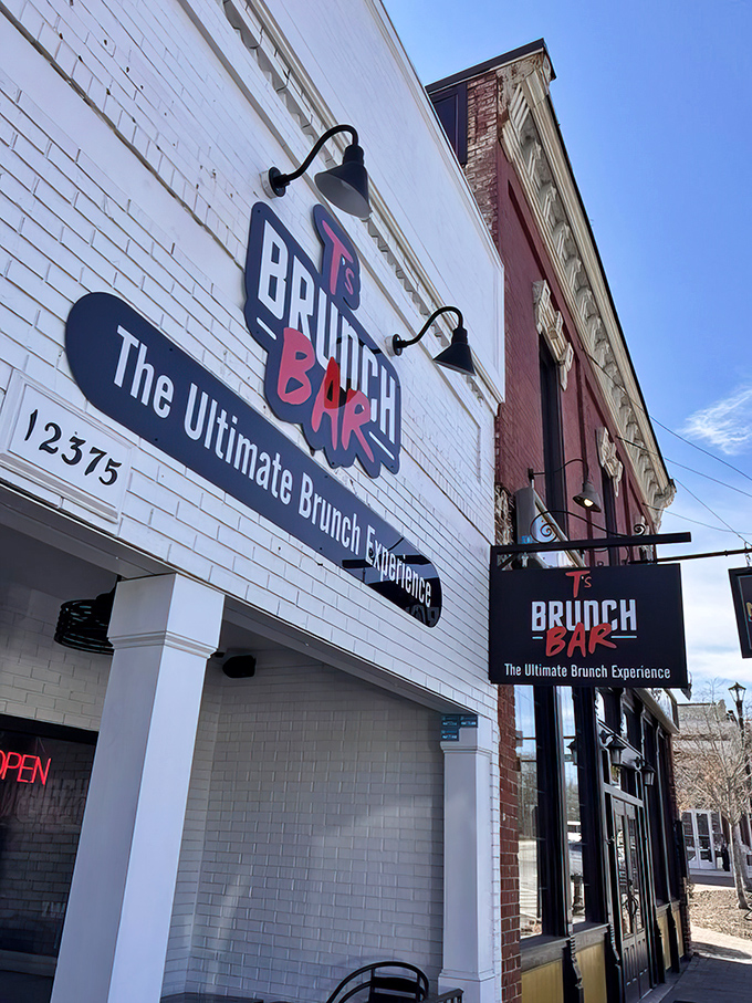T&rsquo;s Brunch Bar adds energy to downtown Douglasville, inviting guests to enjoy &ldquo;The Ultimate Brunch Experience&rdquo; promised on its bold signage.